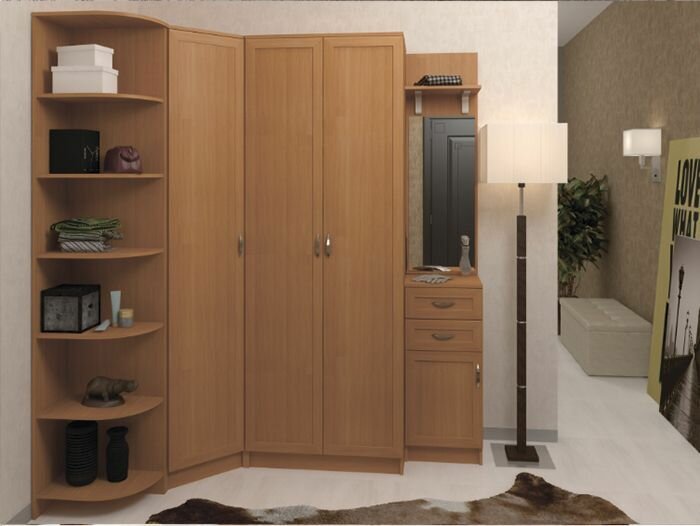 Прихожая Горизонт-16М Бук Бавария для одежды 110*220*52