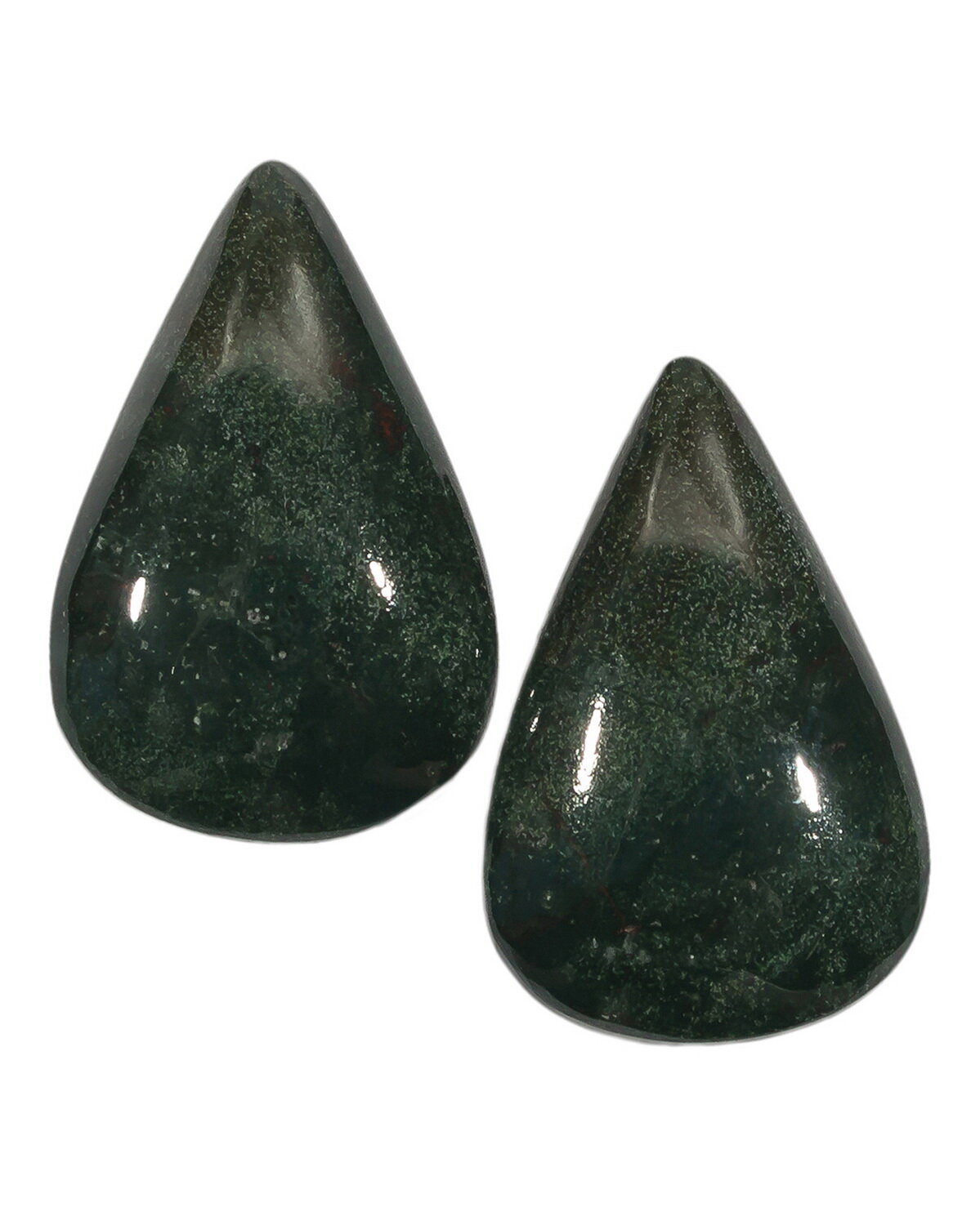 Кабошон гелиотроп (пара) 27х17х5 мм.