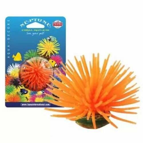 Fauna International Декорация для аквариума "Желтый коралл", из силикона, 4,5 см х 4,5 см х 4 см