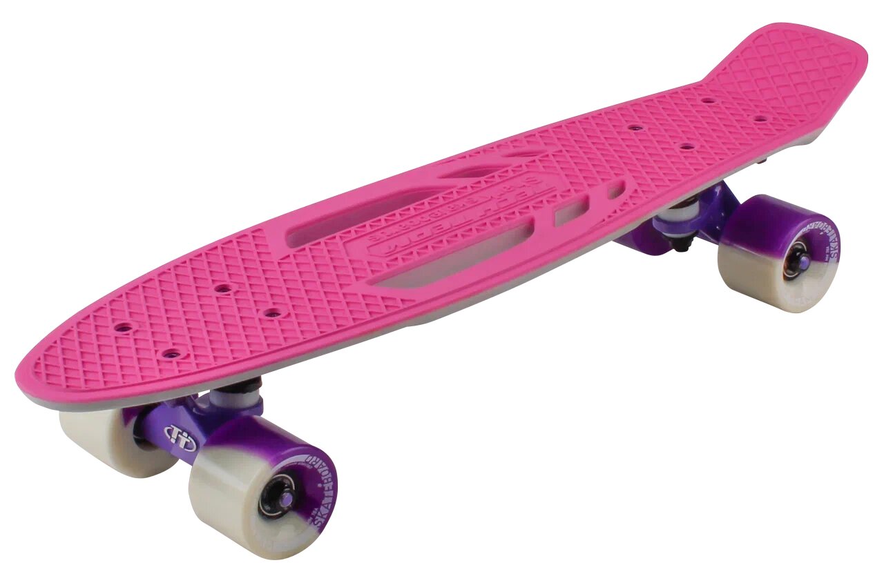 Скейтборд пластиковый Shark 22 pink/white 1/4 TSL-405М