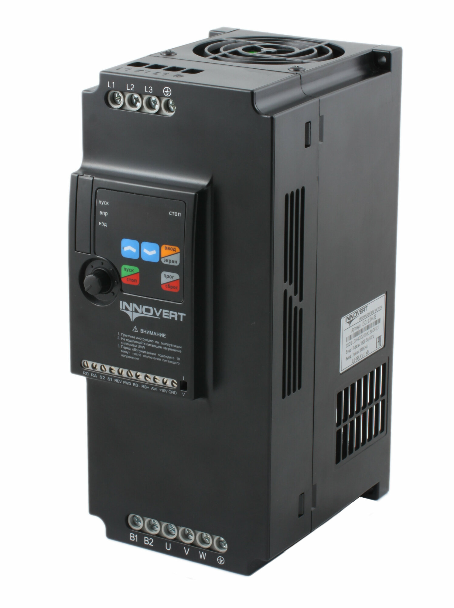 Преобразователь частоты INNOVERT VENT IVD113B43E (11,0 кВтx380 В), выходной ток 24 А