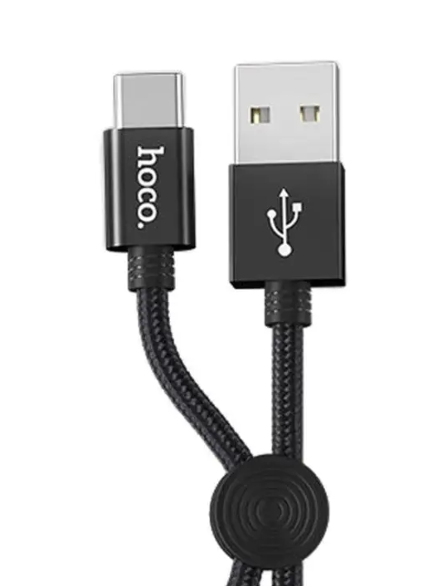 Кабель для зарядки телефона Hoco X35 Premium, USB - USB Type-C, 0.25 м, 1 шт, черный.
