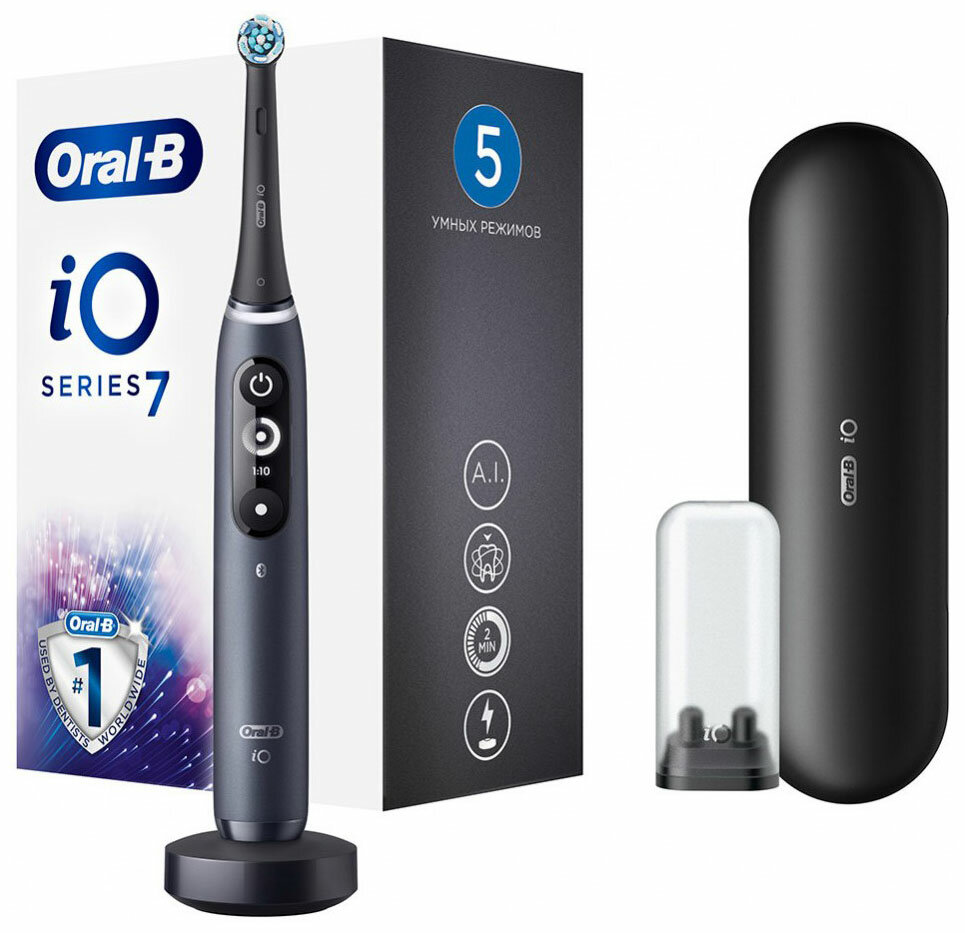 Электрическая зубная щетка Oral-B iO Series 7 Onyx черный
