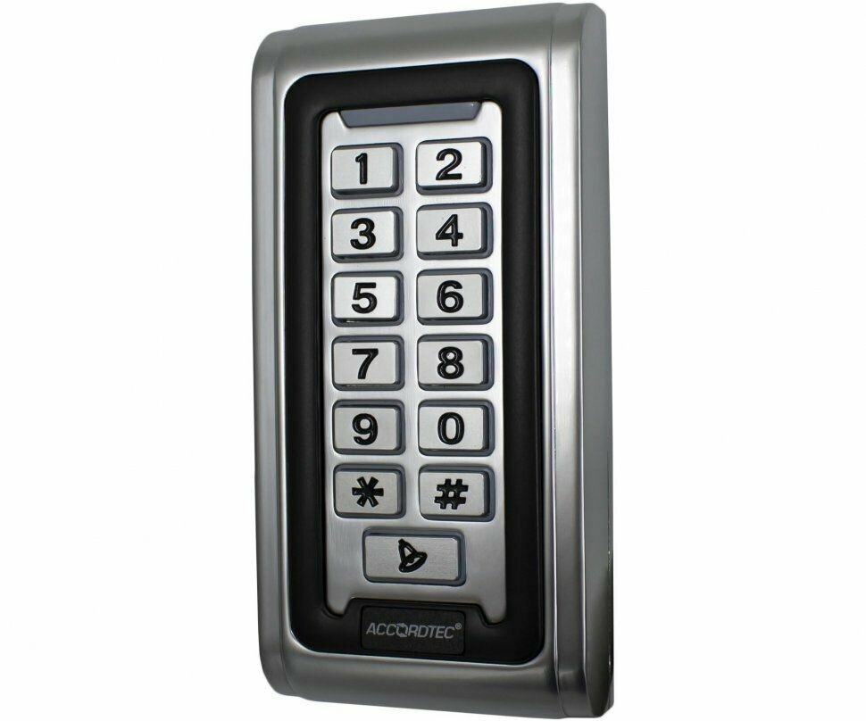 AT-CP200MF-W (IP68) (AccordTec) Кодовая накладная панель (считыватель MIFARE 2000 пользователей)