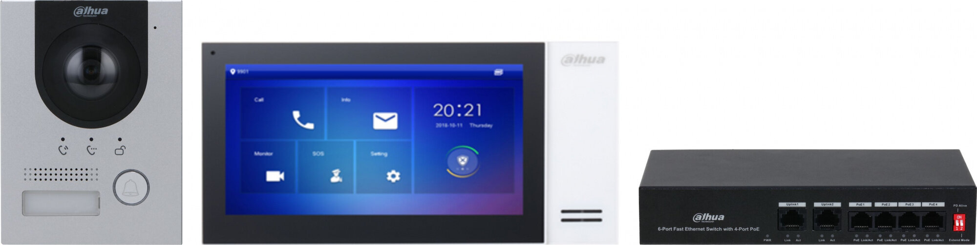 Комплект домофона Dahua DHI-KTP01L(S)