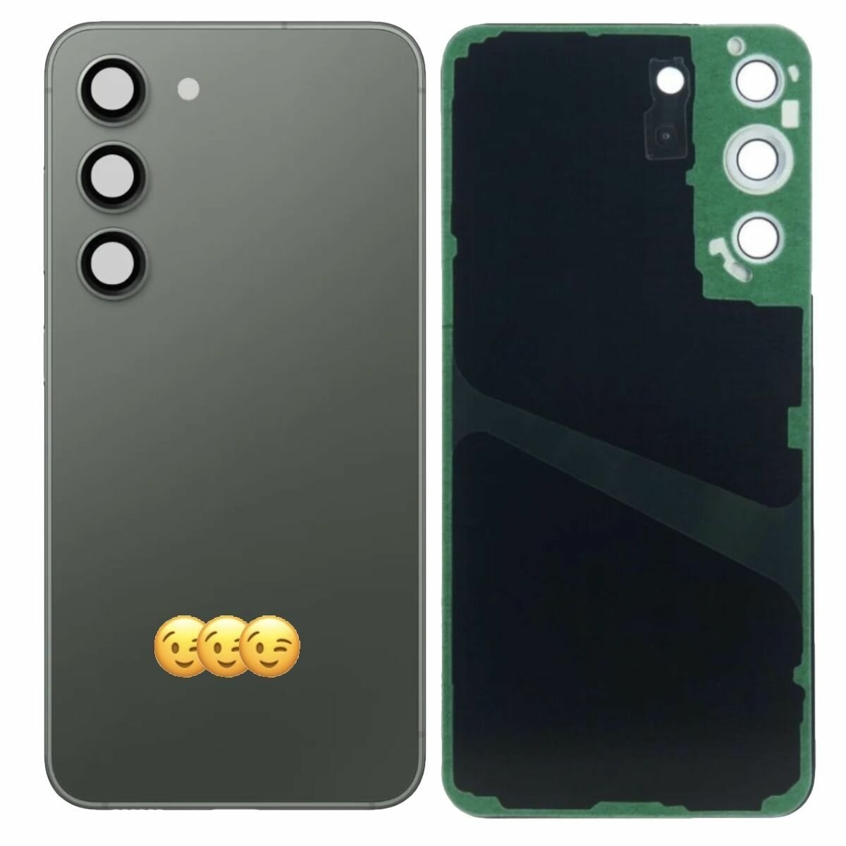 Задняя крышка для Samsung S23 SM-S911 зеленая — запасная часть для ремонта смартфона