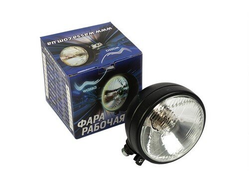 RUSLAN 305M Фара тракторная передняя круглая МТЗ, К-700 12В (металл) (РК)