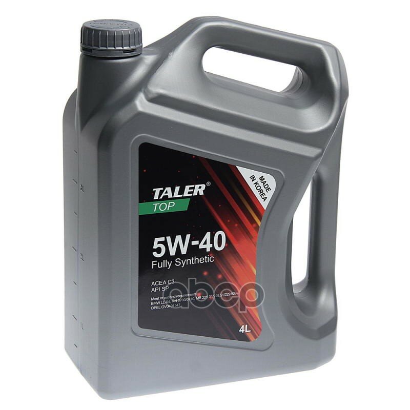 TALER Масло моторное TALER TOP C3 5W40 синт.4л