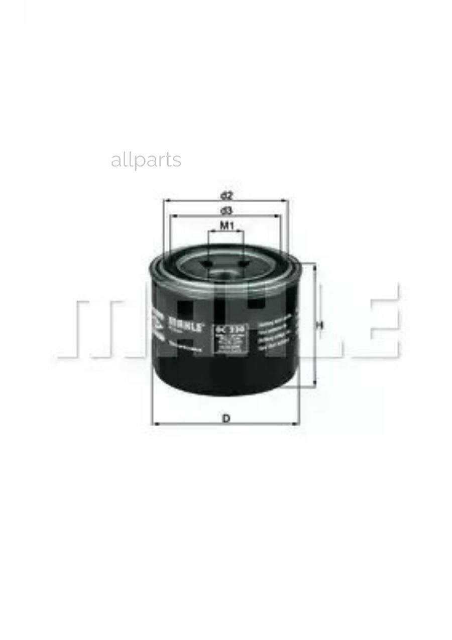 MAHLE OC230 Фильтр масляный ASIA MOTORS: ROCSTA 93-, HYUNDAI: PONY 74-, PONY Wagon 78-, SONATA I 88-91, MITSUBISHI: CARISMA 95-06, CARISMA седан 98-06, CELESTE 75-81, COLT C