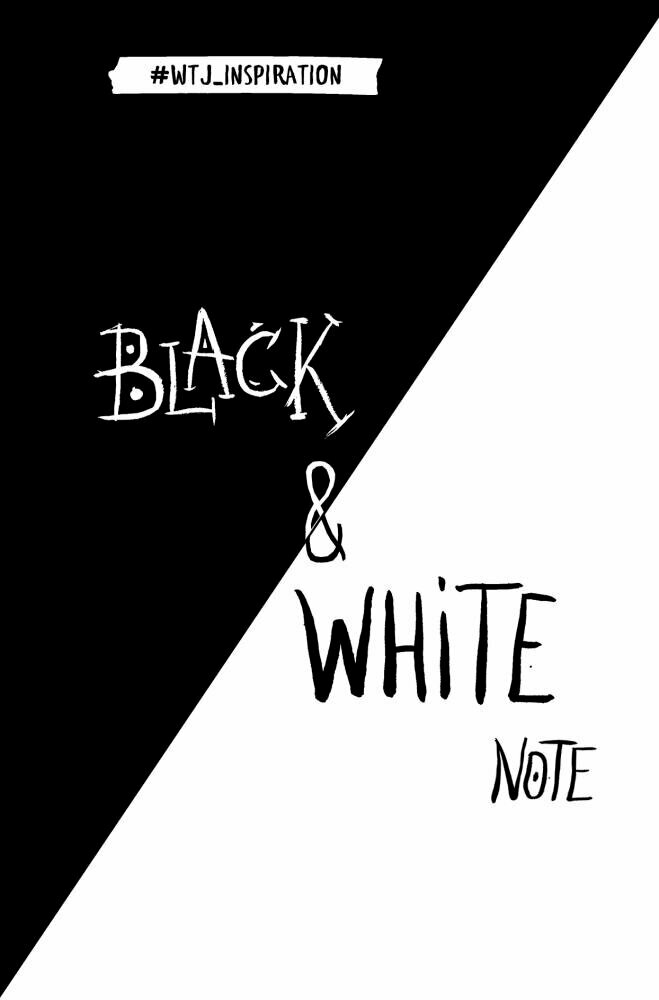 Стильный блокнот с черными и белоснежными страницами Black&White Note, 96 листов