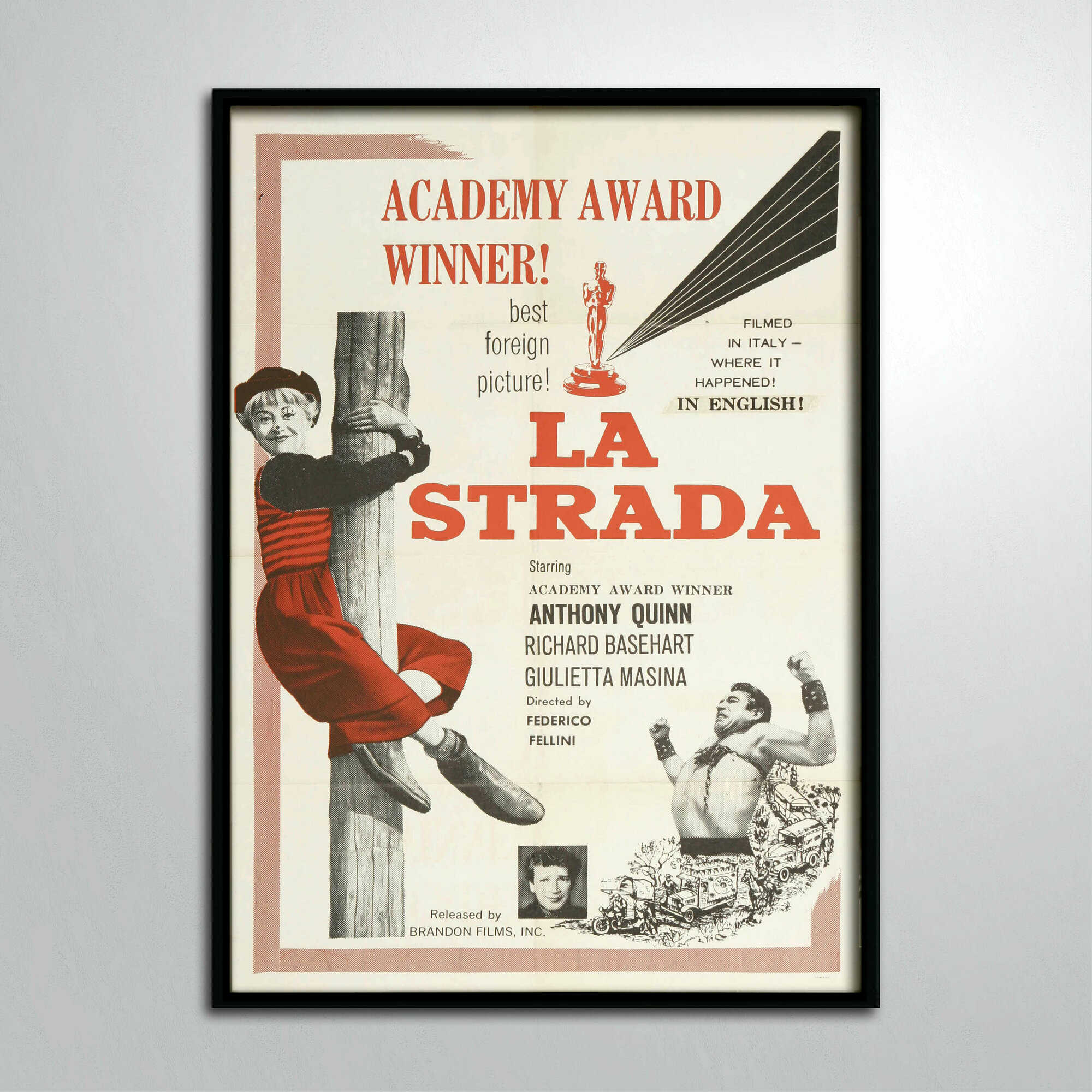 Постер без рамы/Винтажный плакат/Федерико Феллини Дорога (1954) Джульетта Классический La strada