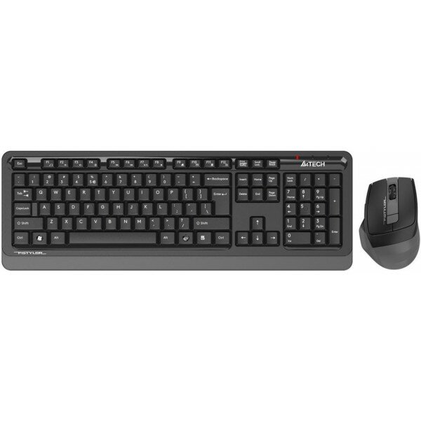 Комплект клавиатура+мышь A4Tech FStyler FG1035 беспроводной, USB, 2000 DPI, чёрный/серый
