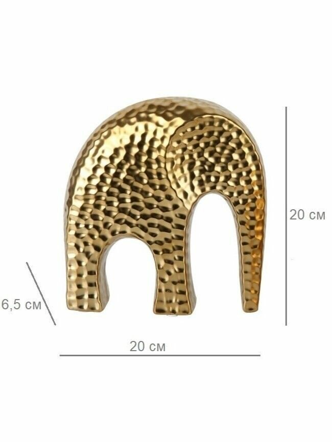 Статуэтка золотой слон керамический Polka dot ceramic elephant (20*20*6.5 cm)