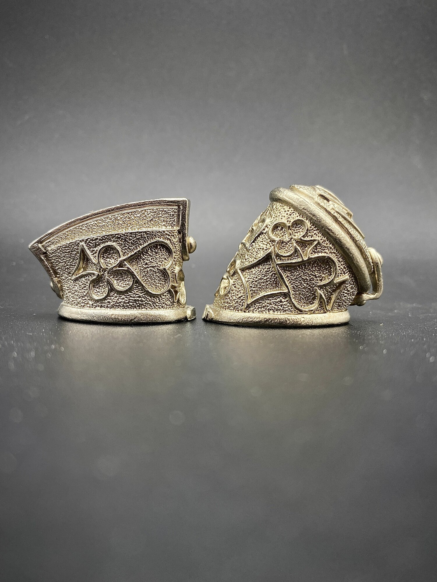 Комплект художественное литье для рукояти ножа Карты (мельхиор)