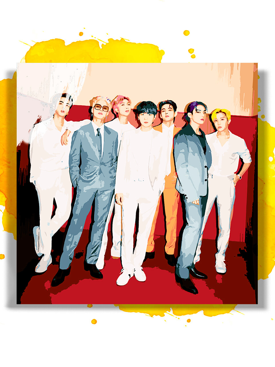 Картина по номерам на холсте BTS Butter Foto, 40 х 40 см