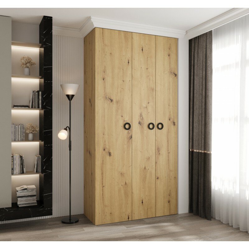 Шкаф распашной МебельЛэнд24 Хилтон - 2.3 Дуб Бунратти 150x50x210 дуб светлый для одежды трехдверный