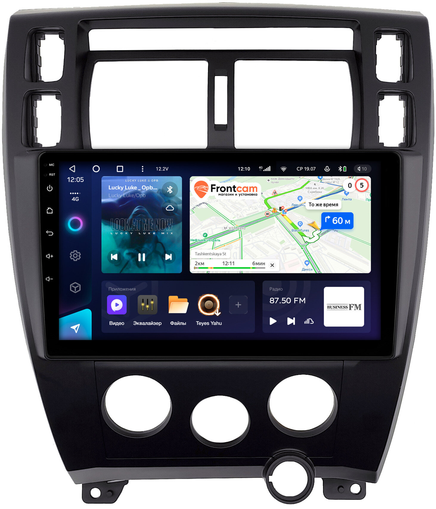 Штатная магнитола Hyundai Tucson 2004-2010 (черная) Teyes CC3 4/32 10" RM-1065 Android 10 (4G-SIM, DSP, QLed)