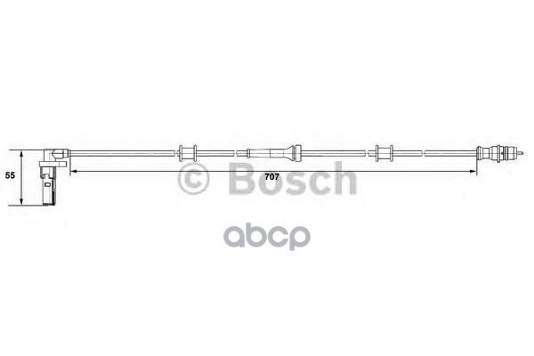 Датчик ABS задний левый RENAULT KANGOO (2003-2007) Bosch арт. 0265007532