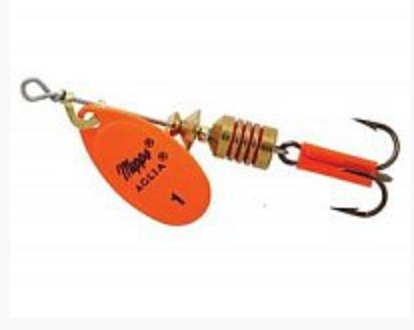 Вращающая блесна из латуни Mepps Aglia Fluo №1 3,5г -Orange