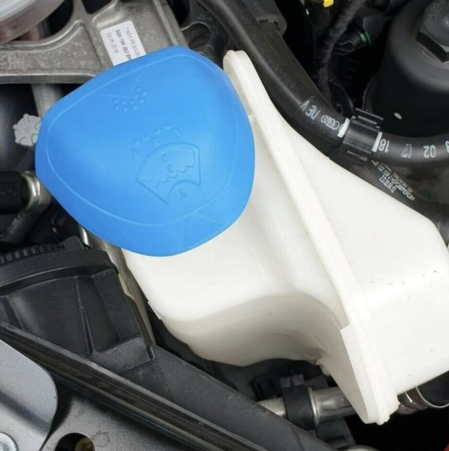 Воронка OneTeanGroup, для бачка омывателя, прорезиненный пластик, синяя