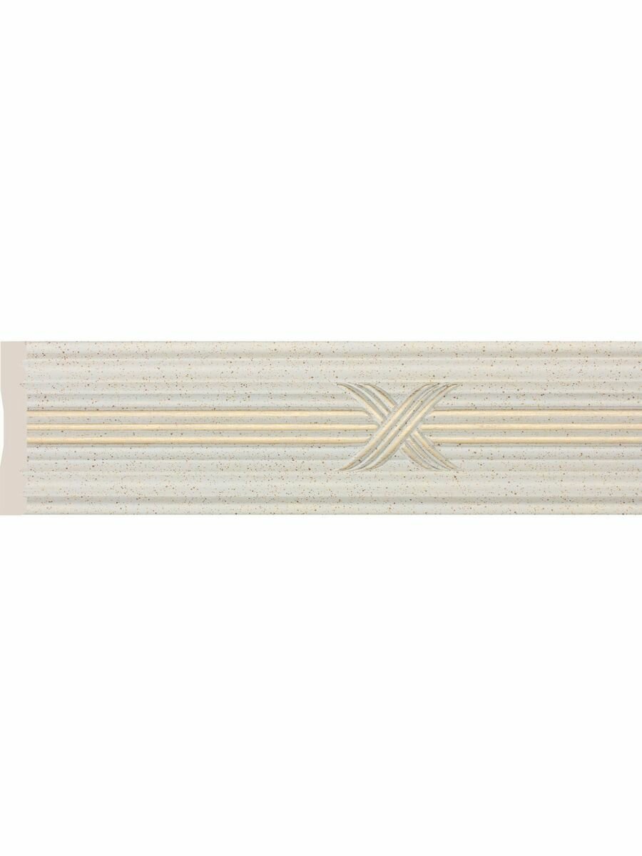 Плинтус потолочный Молдинг на стену декор, 1100х80х13 мм Патина - 2 шт.