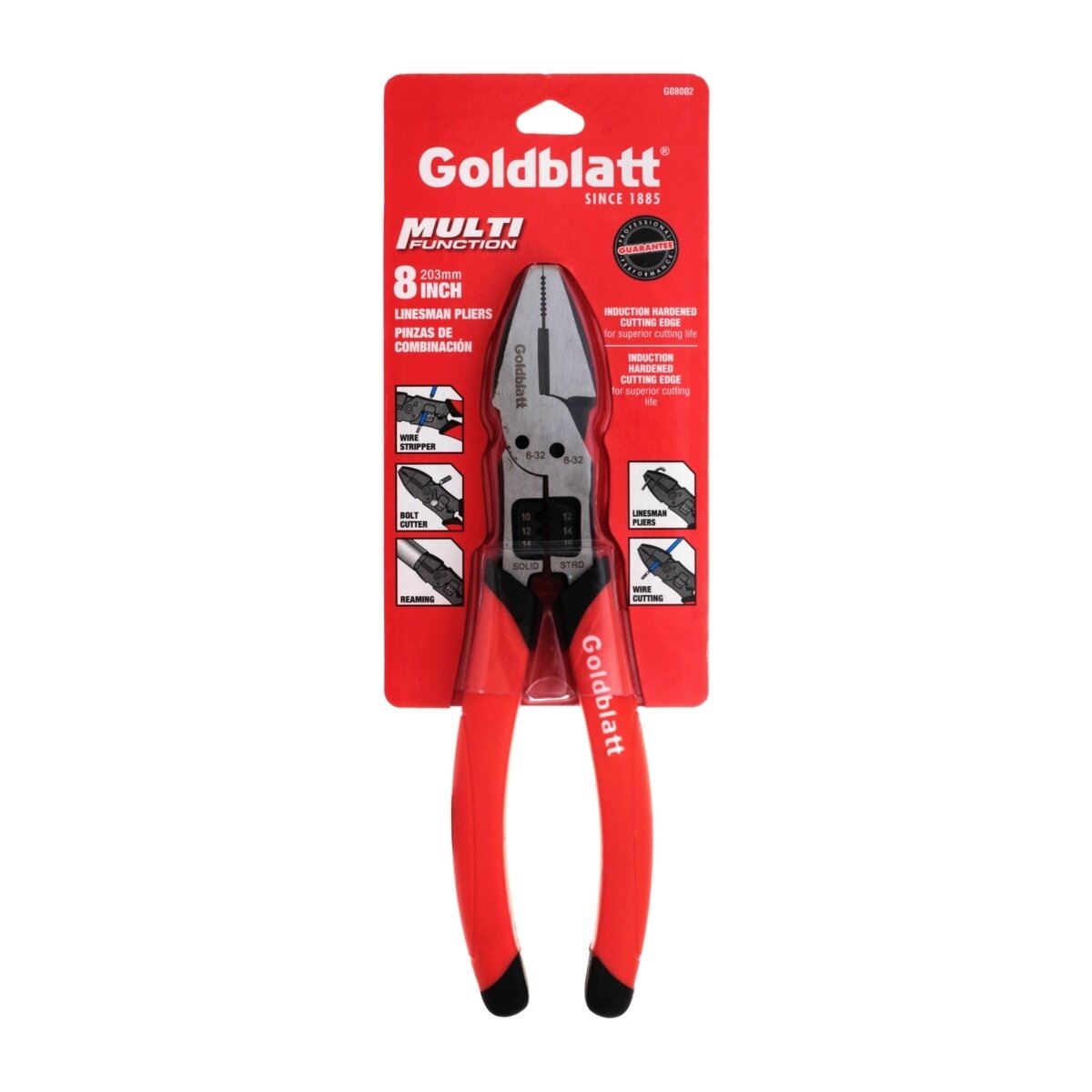 Многофункциональные плоскогубцы Goldblatt Linesman Pliers G08002