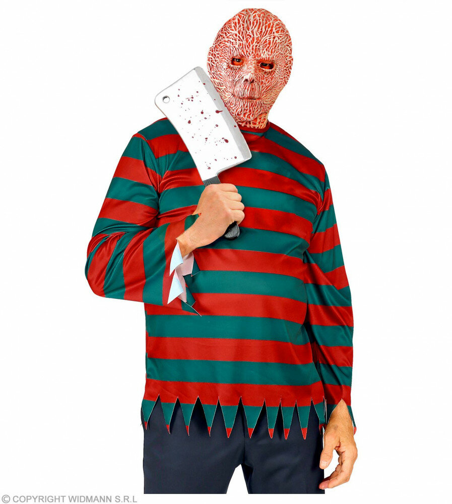 Джемпер Ночной Сталкер красно-зеленый Фредди Крюгер, полиэстер, размер L-XL