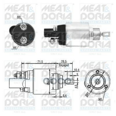 Втягивающее реле стартера MEAT & DORIA арт. 46181