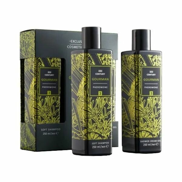 XXI век/Набор для мужчин "Gourman №3 : шампунь с феромонами 250 мл + крем-гель для душа 250 мл