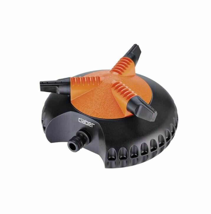 Дождеватель круговой Claber 3-рожковый на подставке