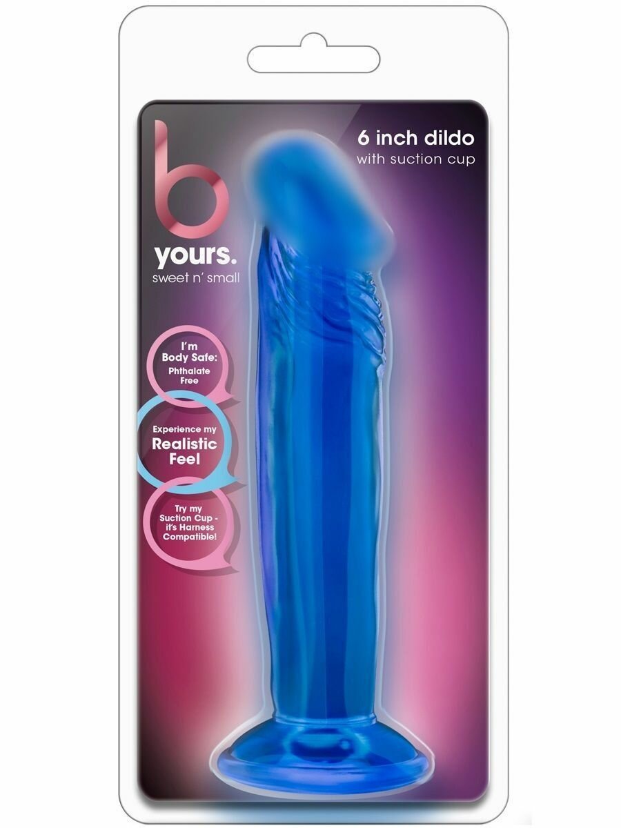 Фаллоимитатор на присоске "B YOURS SWEET N SMALL 6INCH DILDO BLUE" 17см
