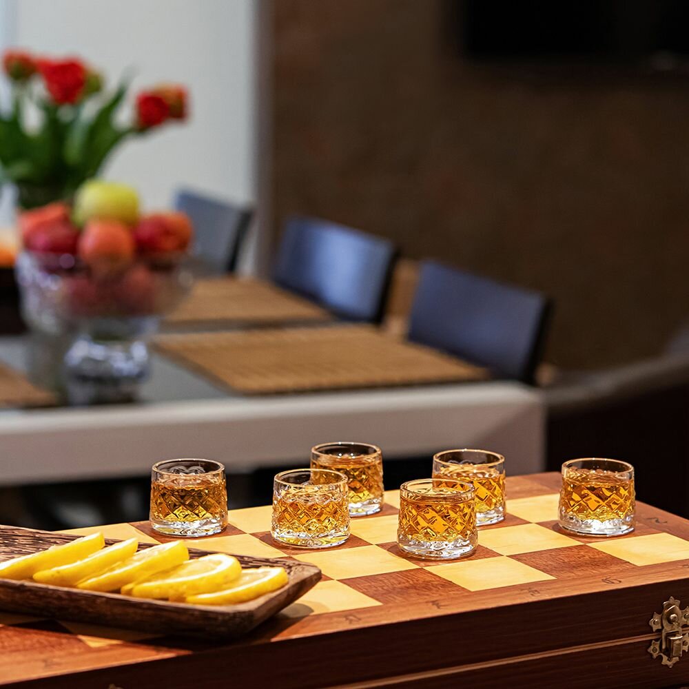 Хрустальные стопки для водки коньяка 15 мл. набор 6 шт. Неман 11536 900/148