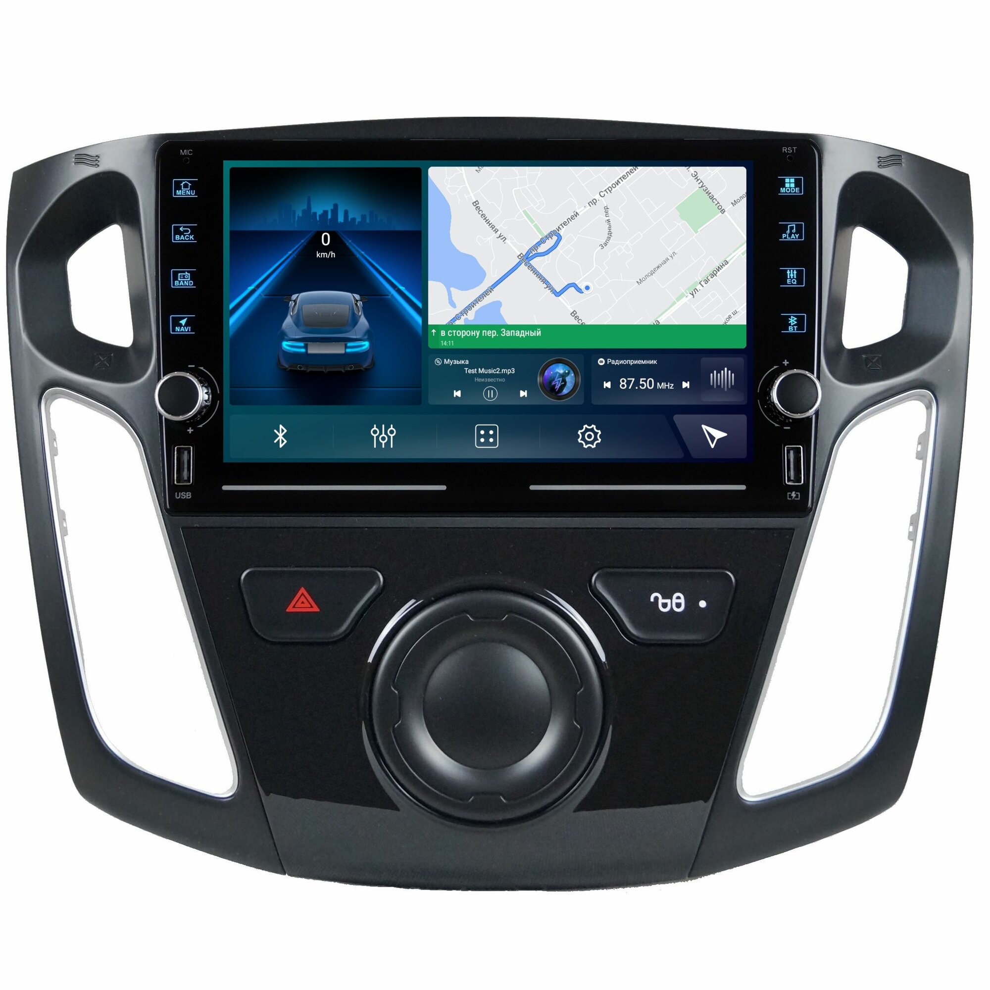 Магнитола R320 Форд Фокус 3 Ford Focus 3 - Android 12 - Процессор 8 ядерный - Память 4+64Gb - CarPlay - QLED - DSP 36 полос - 4G(Sim)