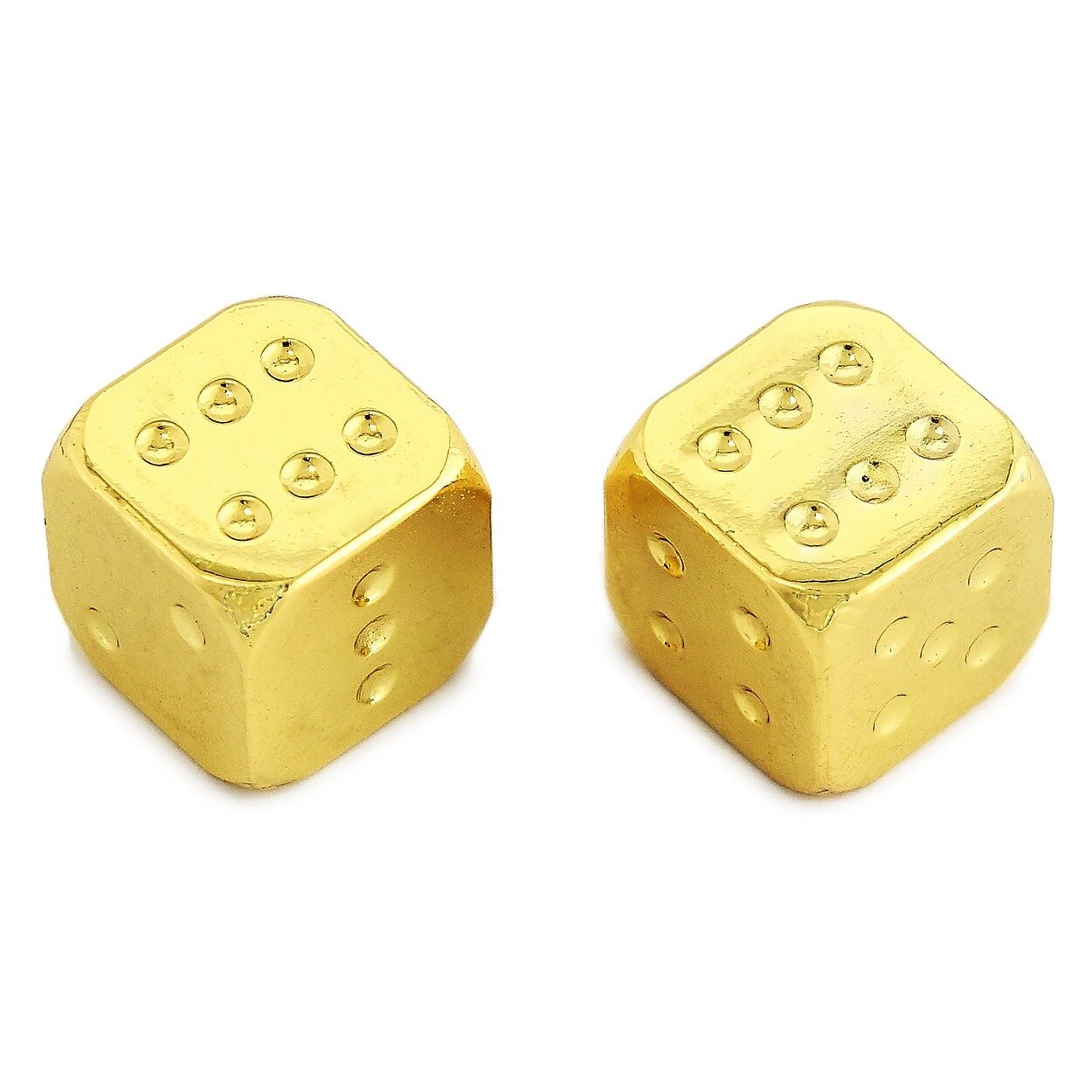 Кости игральные "Премиум" металл, золотой, 12 мм (2 шт.), StartTime