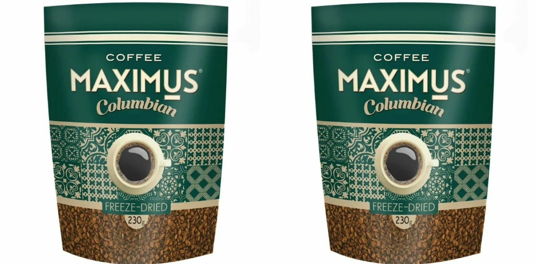 Maximus, Кофе растворимый Сублимированный Columbian, 230 грамм , 2 уп