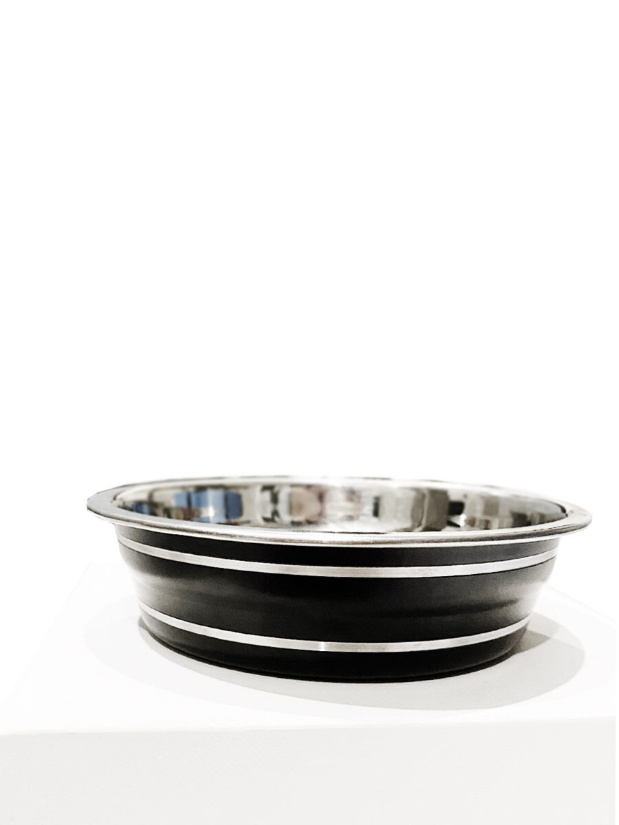 Миска для кошек Japan Premium Pet из нержавеющей стали, размер S (цвет: чёрный)