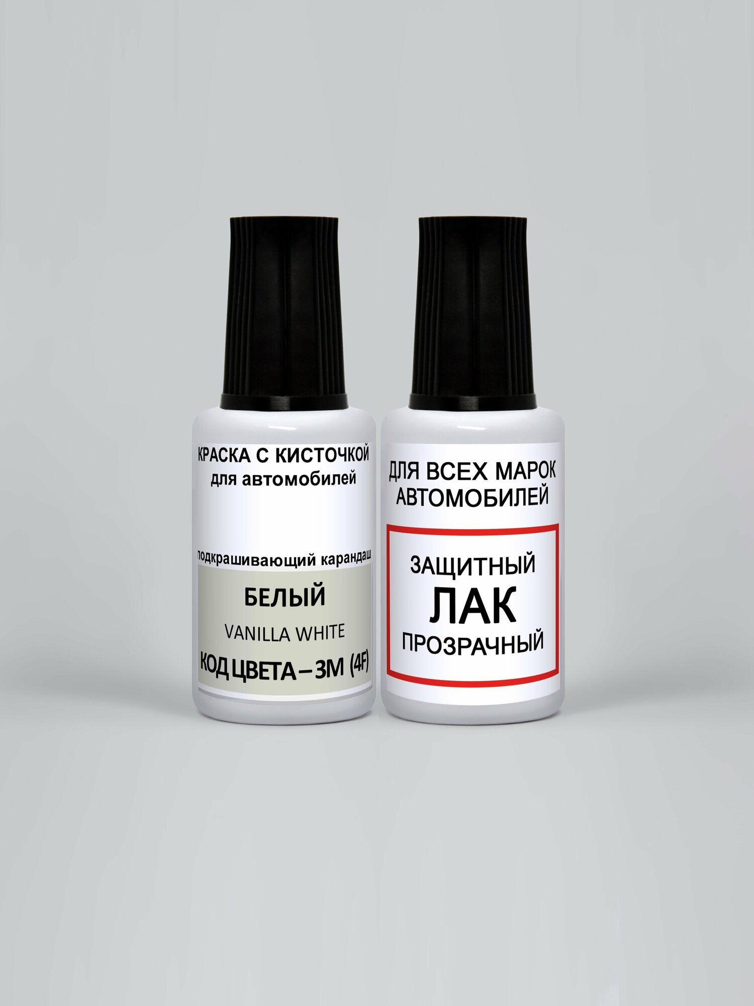 ADC Paint Краска для сколов во флаконе с кисточкой 3M (4F) Hyundai Белый, Vanilla White, краска+лак 2 предмета 35мл