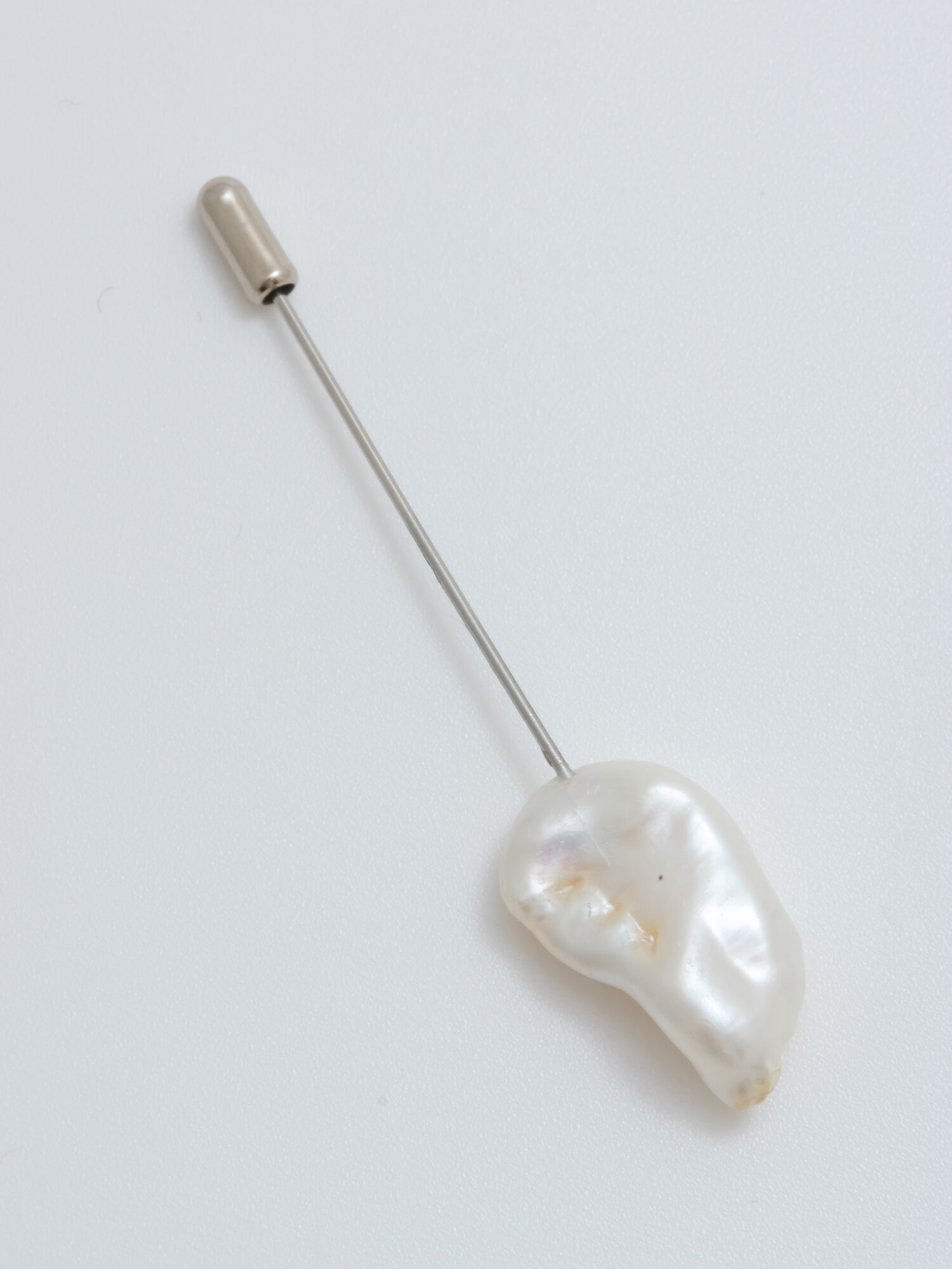 Брошь, жемчуг пресноводный культивированный