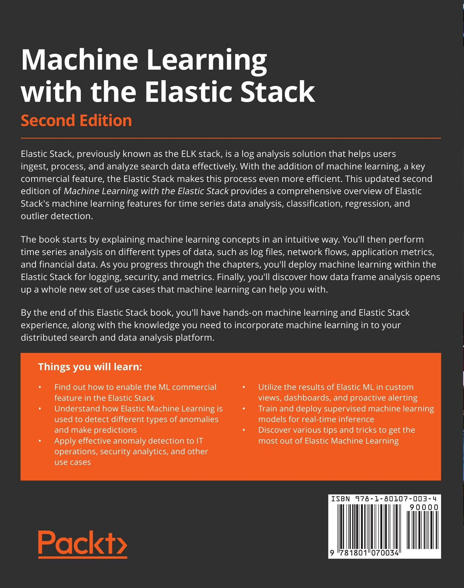 Machine Learning with the Elastic Stack - Second Edition. Gain valuable insights from your data with Elastic Stack's machine learning features — фото 1