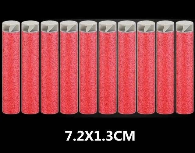 30 штук Быстро и ровно летящие пули для нёрф и аналоговых бластеров. Красные.