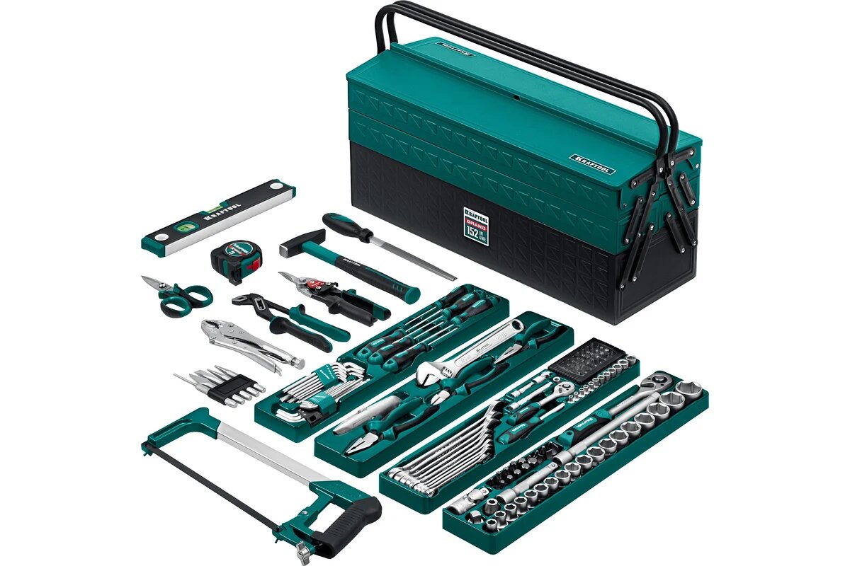 Универсальный набор инструмента KRAFTOOL Grand-152 1/2"+1/4" 152 предм, 27978-H152