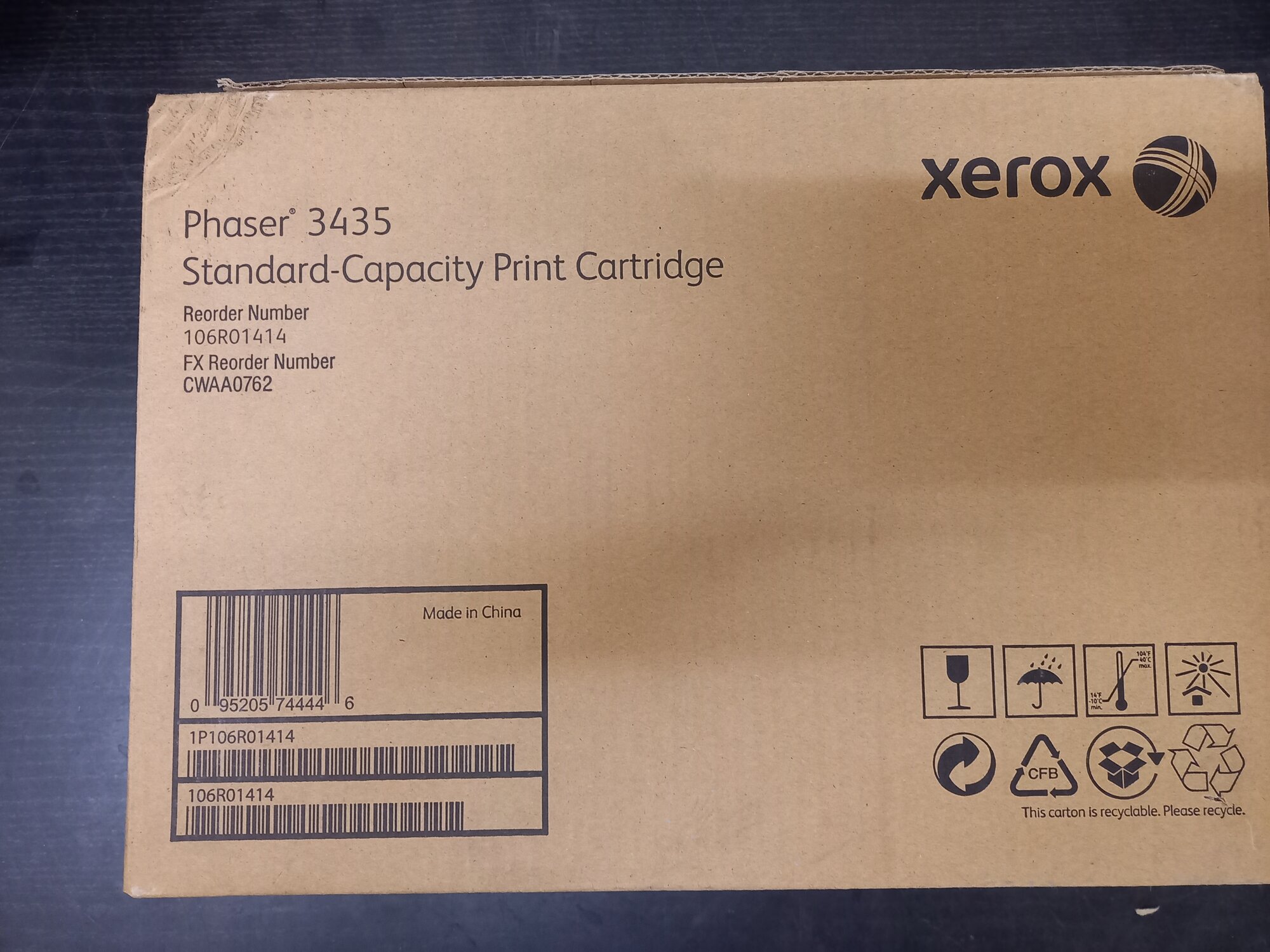 Картридж Xerox 106R01414, для XEROX Phaser 3435, ресурс 4000 стр. оригинал