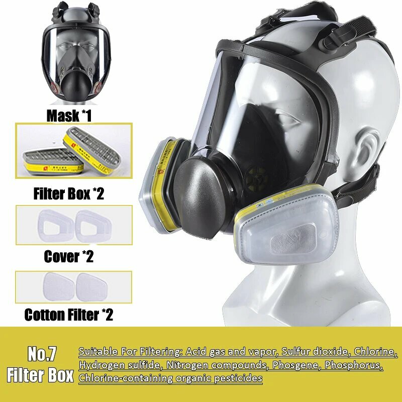 ELESESAFE 6800 Полный лицевой респиратор, Mask No7
