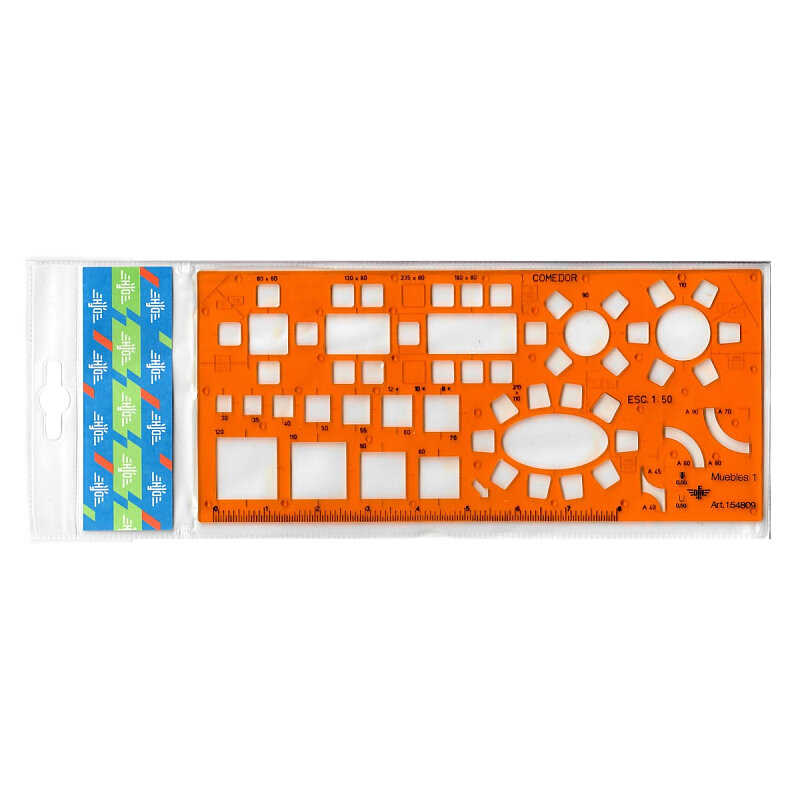 Шаблон Мебель-1 Domingo Ferrer (Испания), 1:50 Пластик