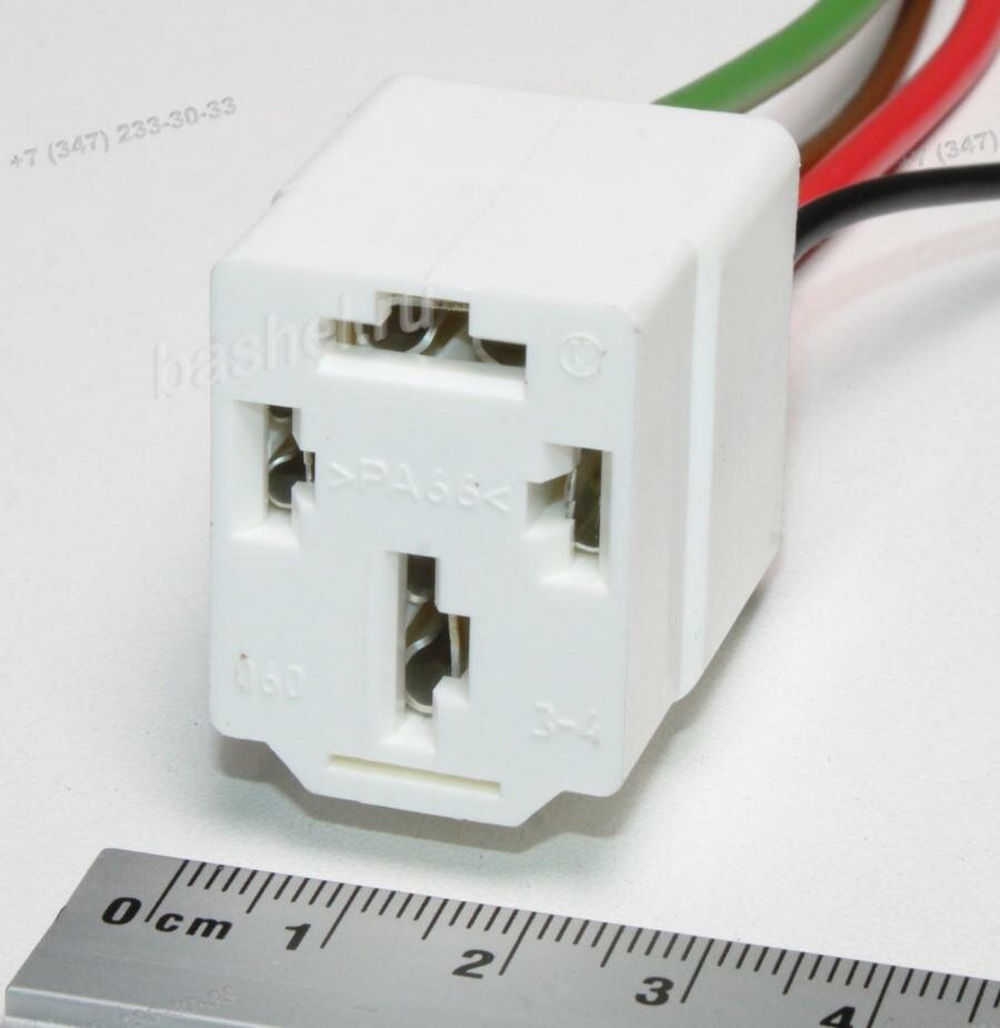 Колодка (разъем) силового реле (в сборе с 4-мя пров. 2х0,75+2х2,50 кв. мм L=120 мм) АЭ 9441СБ4, Cargen