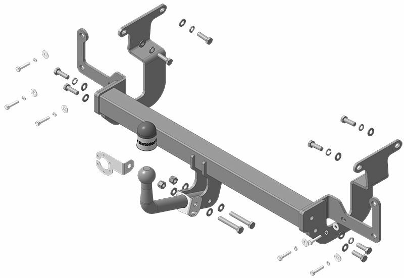 Фаркоп с эл-кой Smart для Peugeot Expert, Traveller, Citroen Jumpy, Spacetourer, c 2016, Opel Vivaro, Zafira Life с 2019 (оцинк. Шар)(паспорт и сертификат в комплекте) 91602-A. Motodor