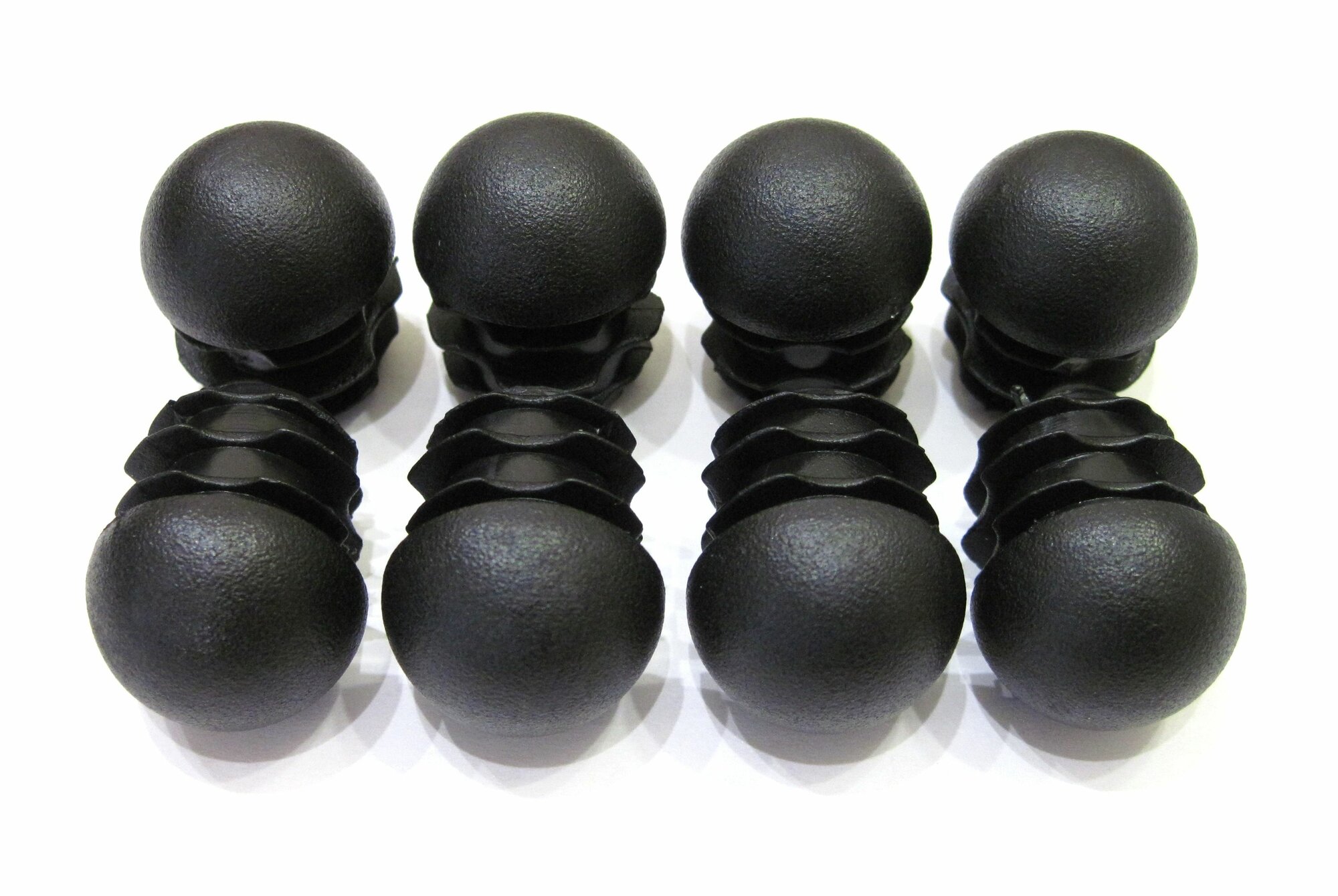 Заглушка для круглой трубы с внешним диаметром 20мм и диаметром отверстия 15-19мм, пластиковая, сферическая, 8шт.