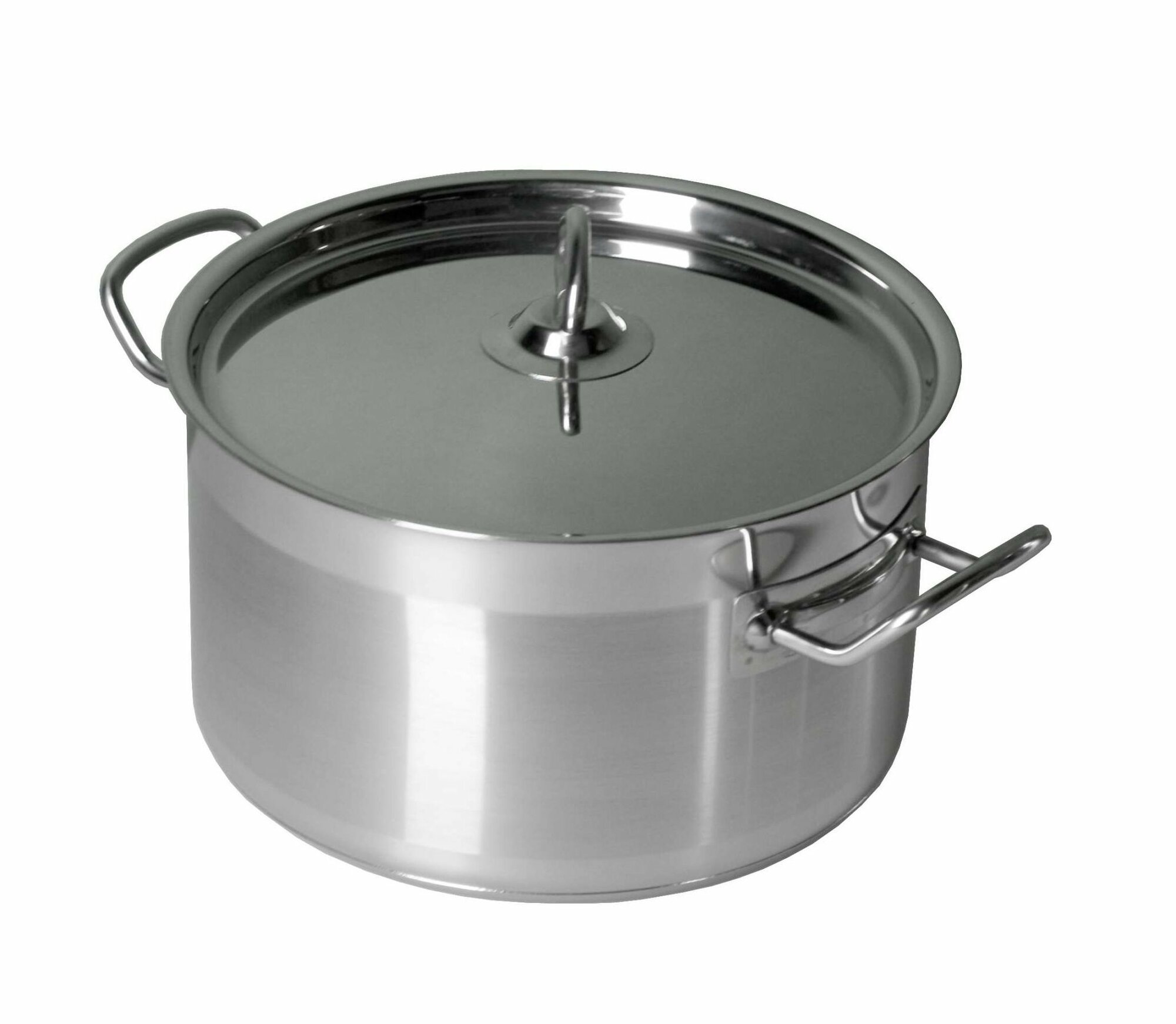 Кастрюля из нержавеющей стали 2,0л тройное дно металлическая крышка d-19см h-10см индукция