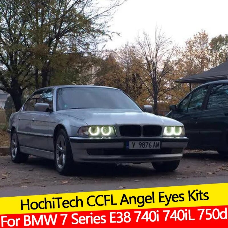 Набор «ангельские глазки» CCFL, теплое белое кольцо для BMW 7 серии E38 740i 740iL 750i 750iL 730d 740d 728i Demon Eye