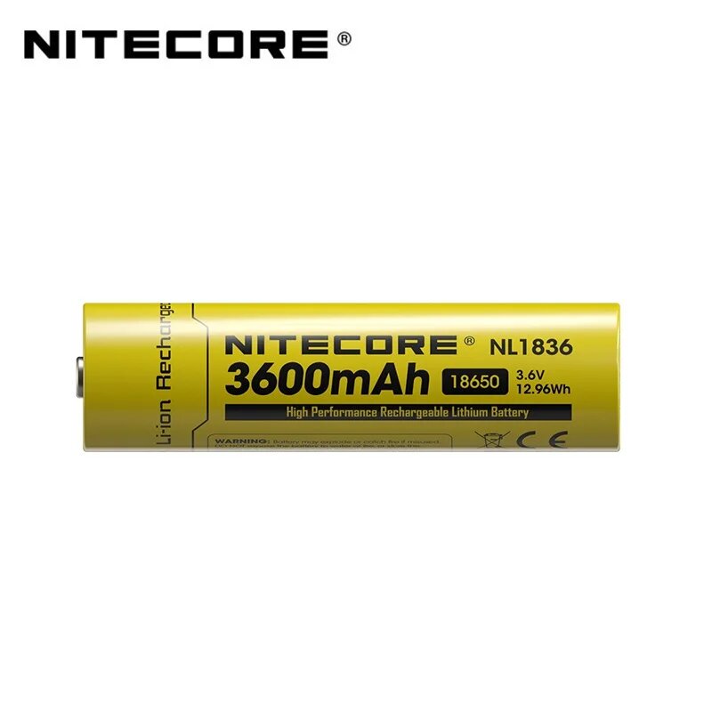 NITECORE 18650 перезаряжаемая литиевая батарея NL1836